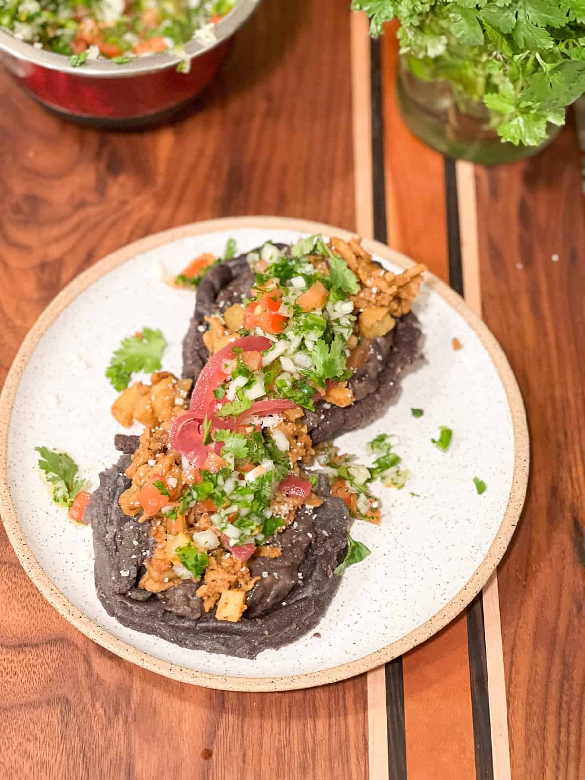 Vegan Mexican Sopes - Cooking With Our CSA