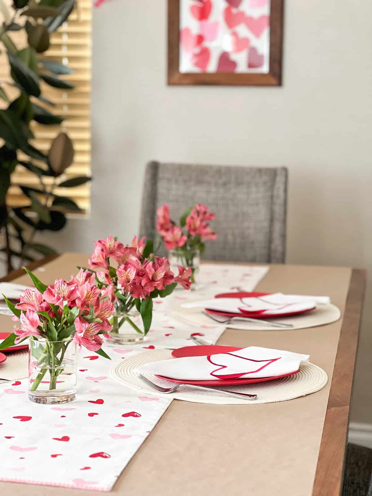 Simple Valentine Table Setting - Cooking With Our CSA